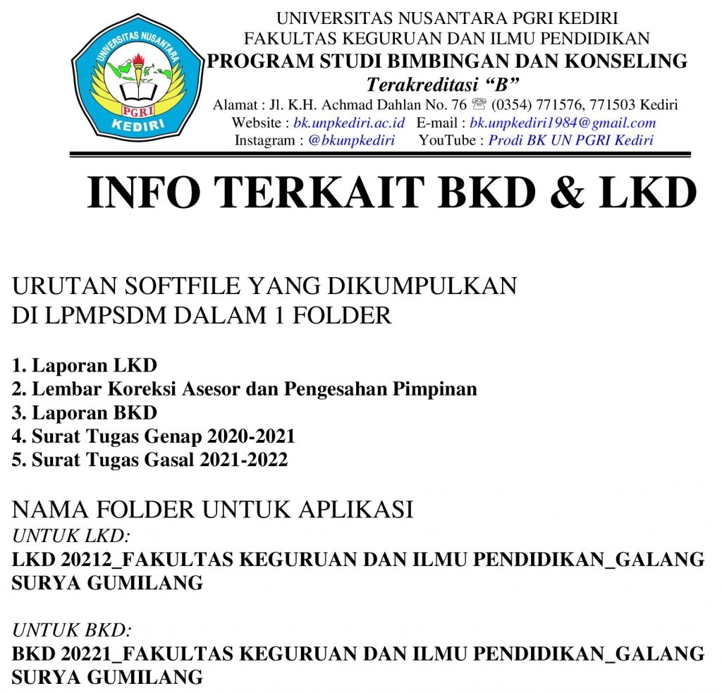 Info Tentang BKD & LKD 2021 Untuk Dosen – Prodi BK